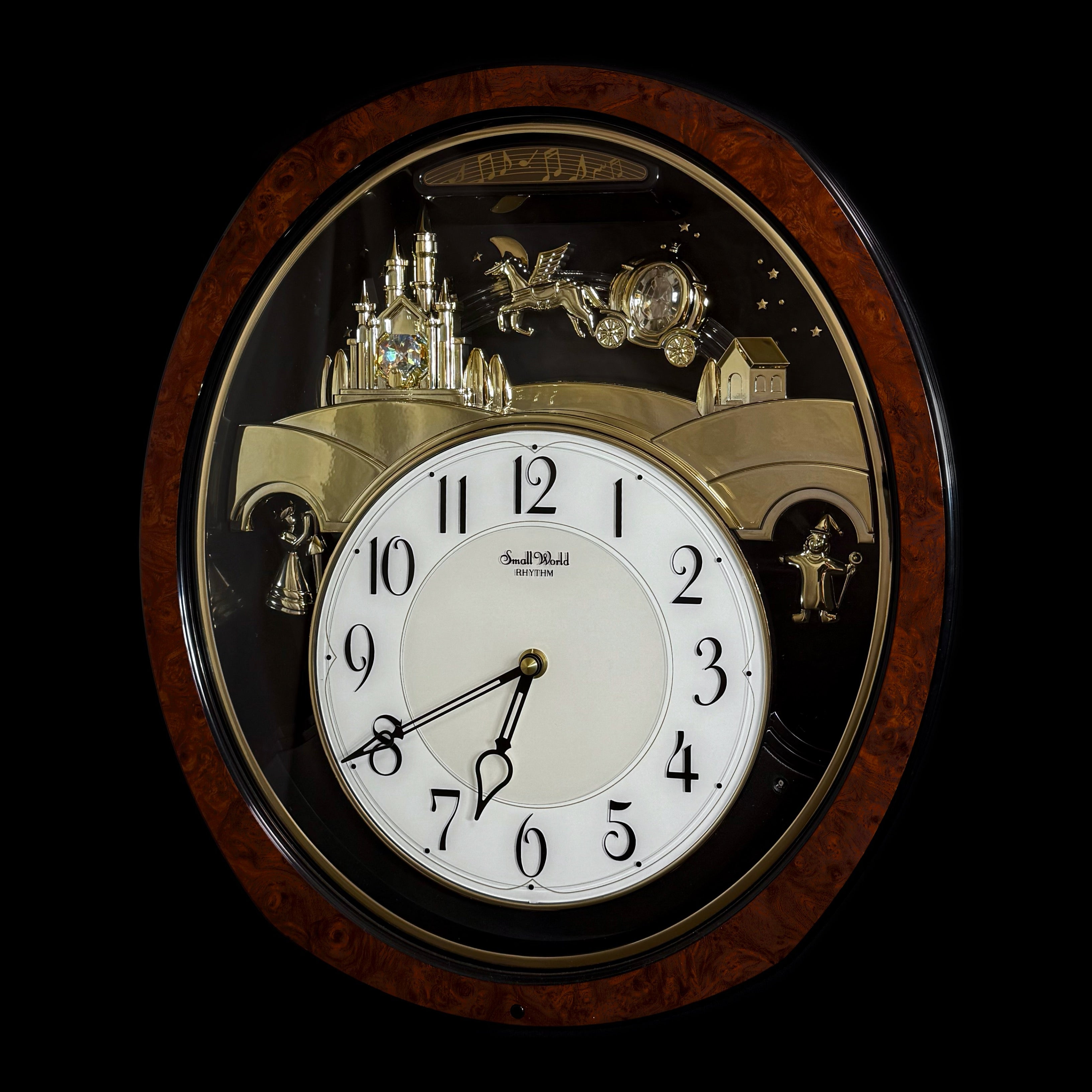 Rhythm “Princess Fantasy” Musical Motion Decorative Pendulum Wall Cloc ...