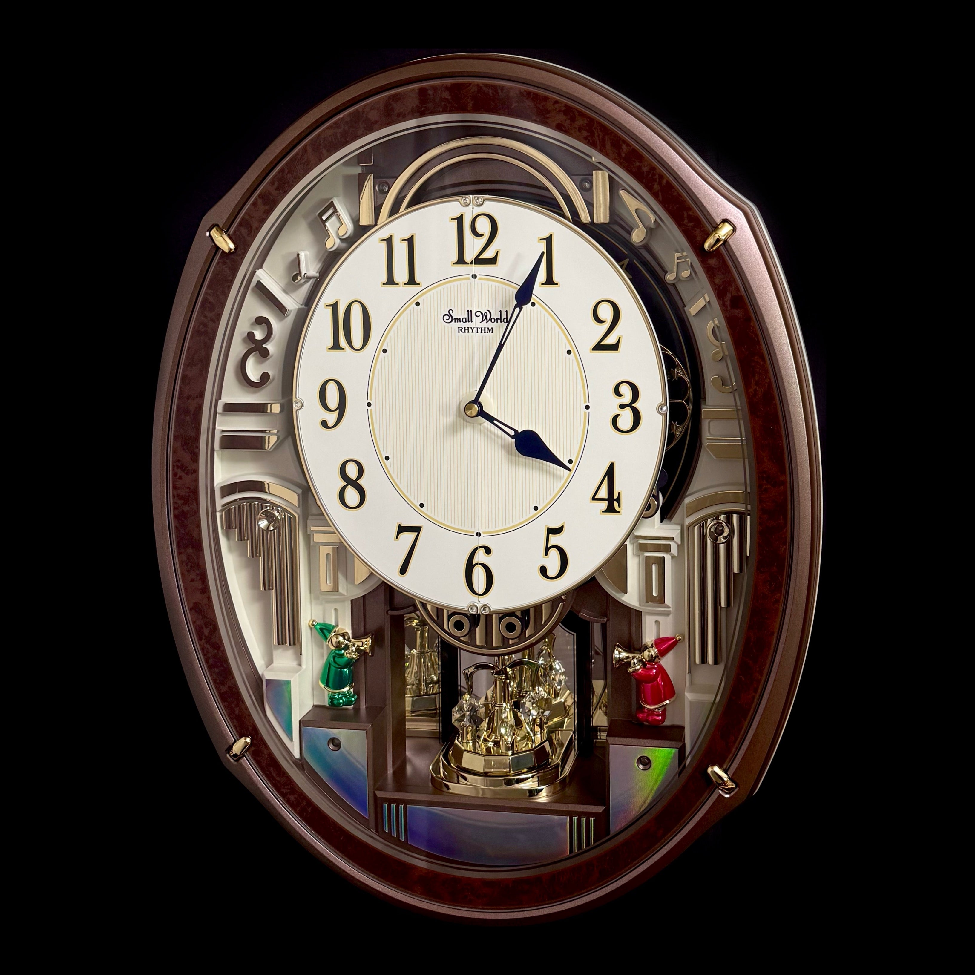Rhythm "Harmony Blessing" Moving Dial Magic Motion Musical Wall Clock ...