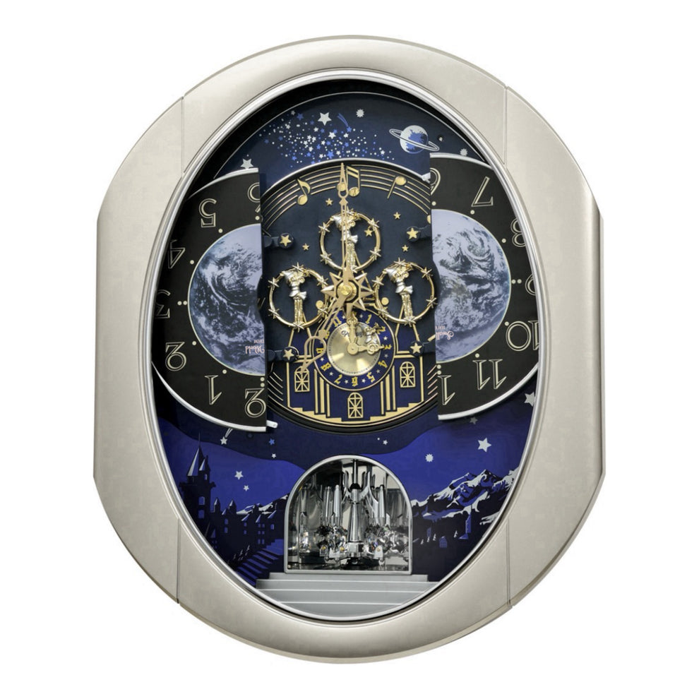 Rhythm “Peaceful Cosmos II” Moving Earth Dial Magic Motion Musical Wal ...