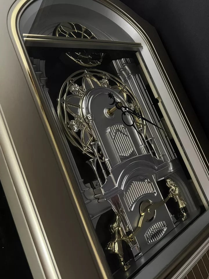 Rhythm “Renaissance” Magic Motion Musical Wall Clock with Moving Dial ...