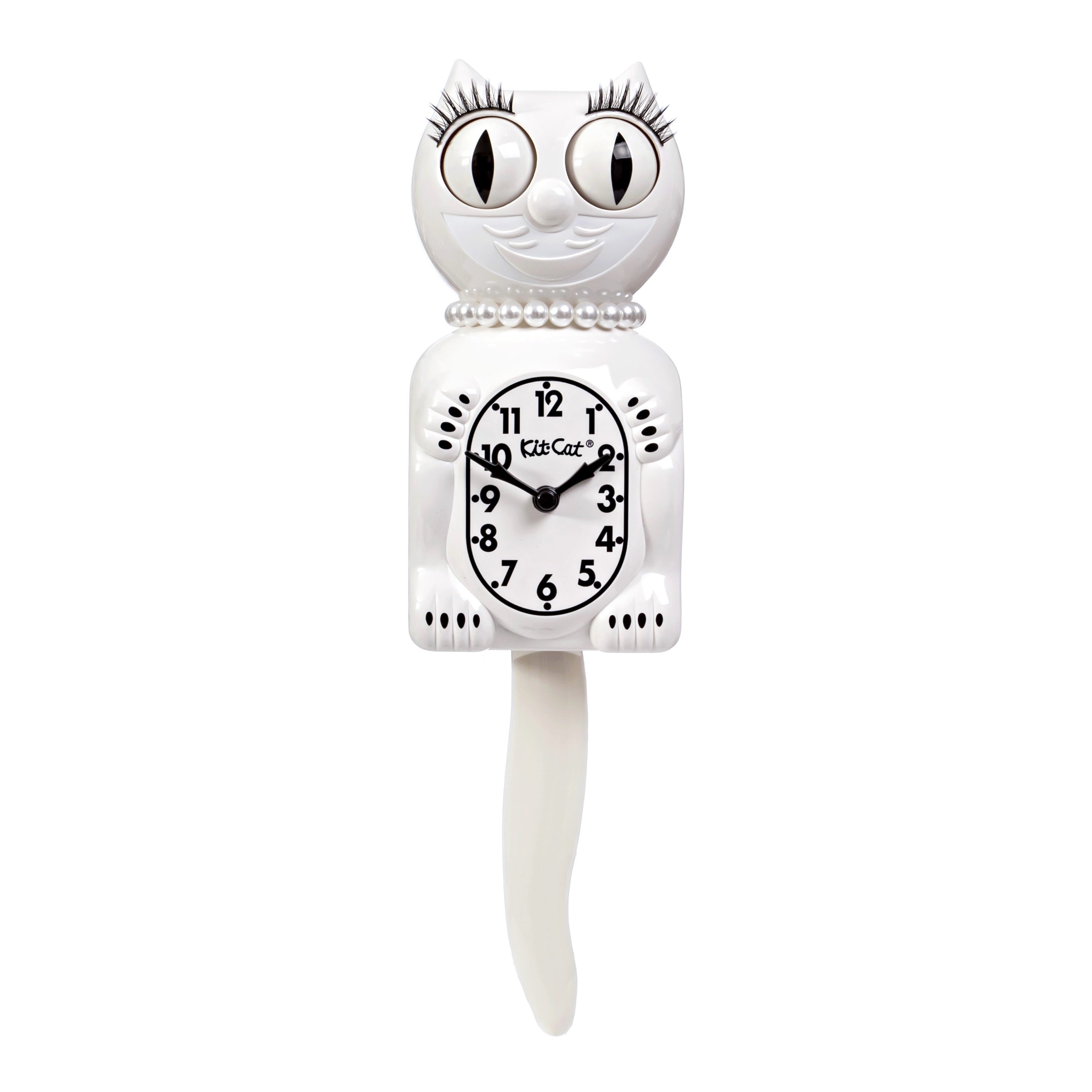 Lady Kit-Cat Klock “White” Limited Edition Novelty Moving Pendulum Wal ...