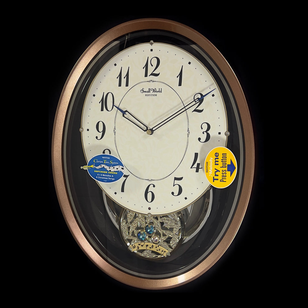 Rhythm “Bloom” Musical Motion Decorative Pendulum Wall Clock - 4MJ446W ...