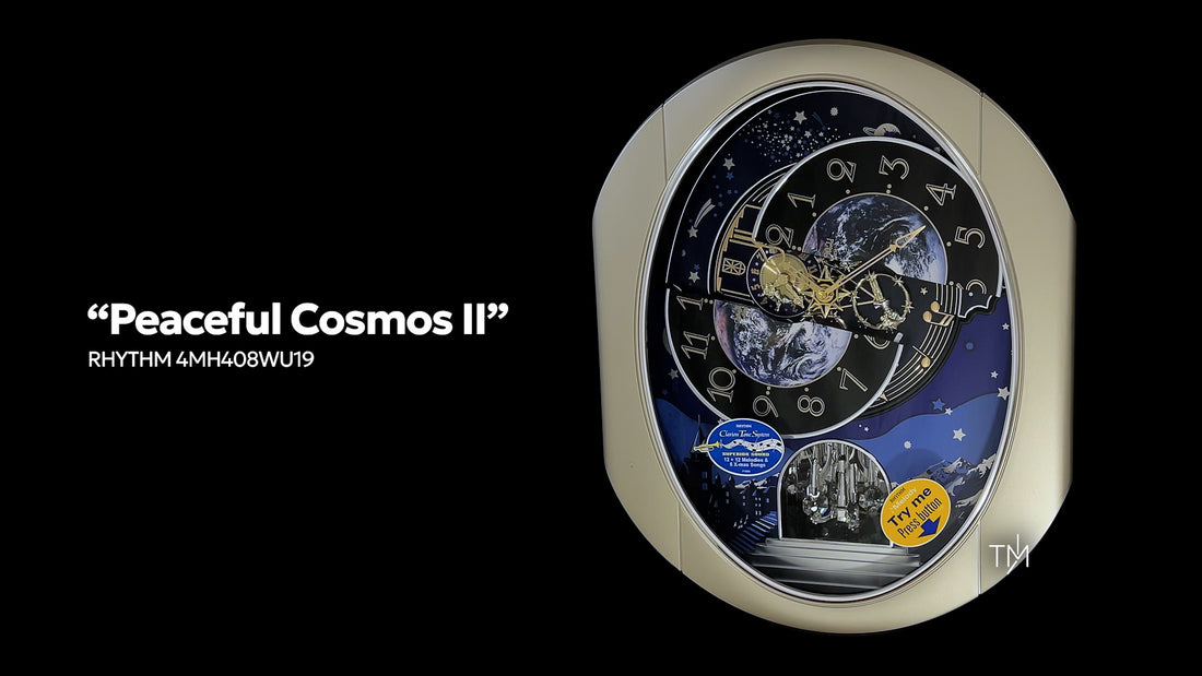 Rhythm “Peaceful Cosmos II” Moving Earth Dial Magic Motion Musical Wal ...